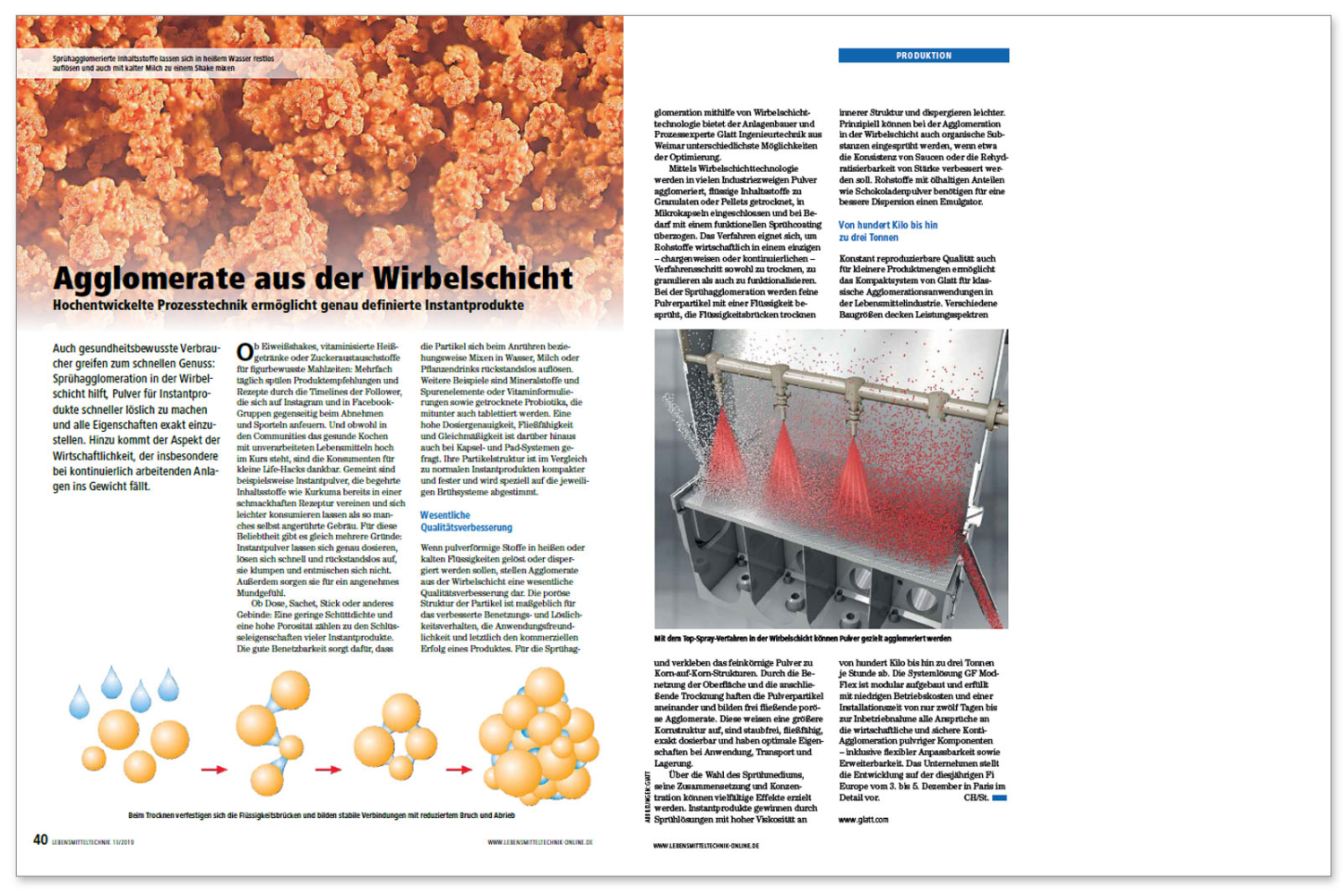 Agglomeration in der Wirbelschicht - Wie sich Pulver besser auflösen