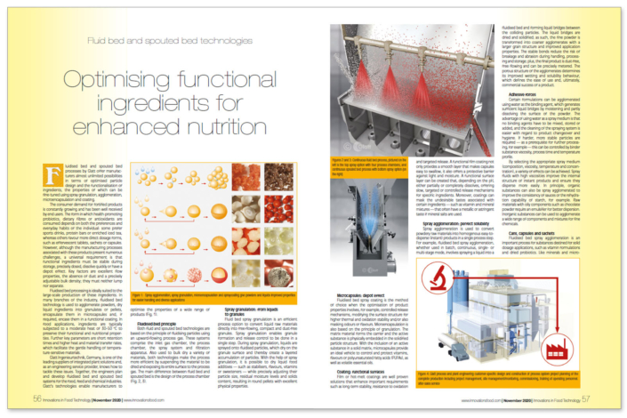 Glatt fluid bed plants type Procell® for Food, Feed & Fine Chemicals