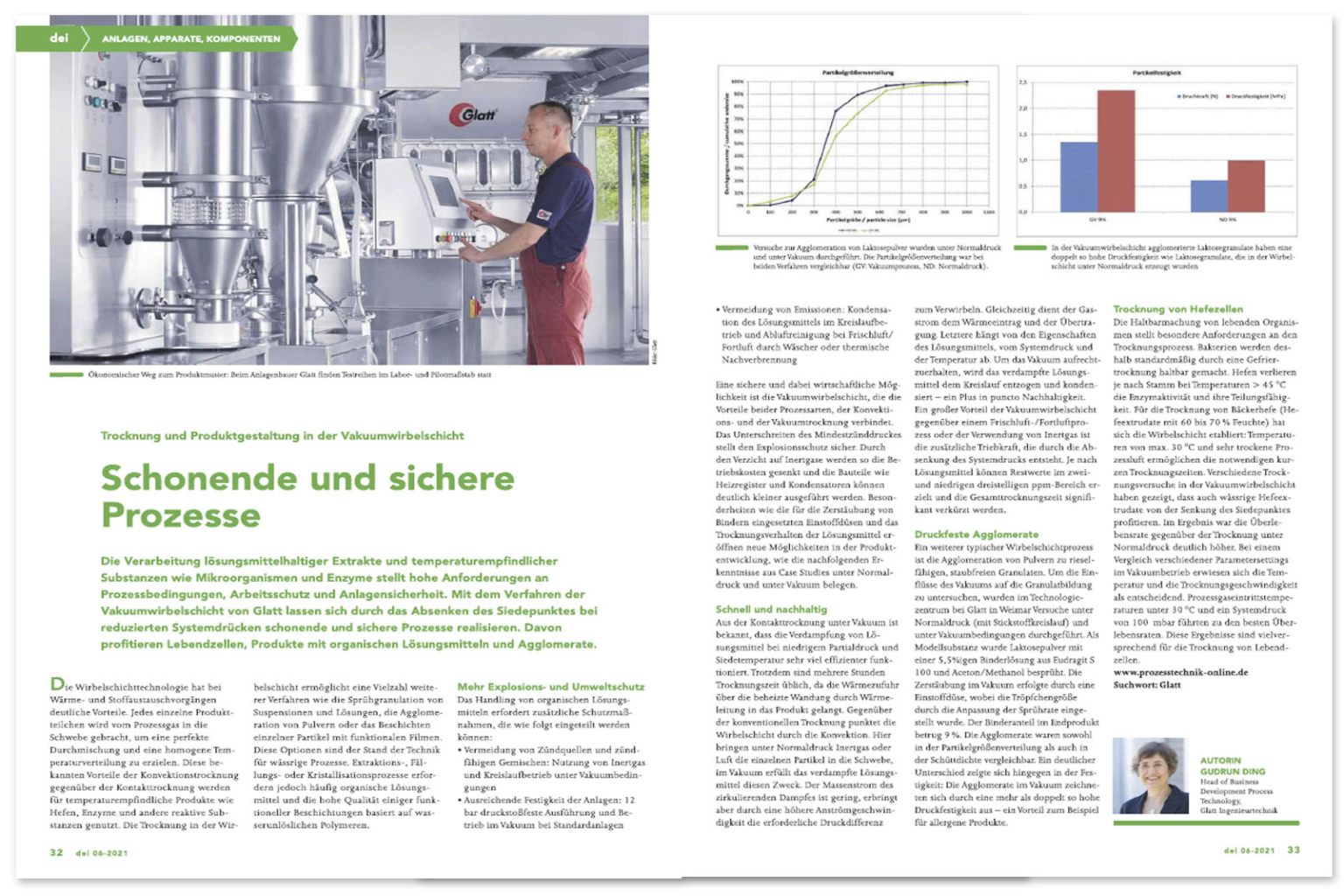 Process management in Glatt fluid bed and spouted bed systems